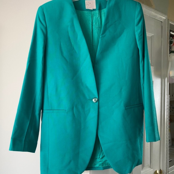 Good Work Clothes | Skirts | Good Work Clothes Size 6 Aqua Blazer And ...
